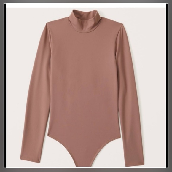 Abercrombie & Fitch | Tops | Abercrombie Fitch Seamless Fabric Mockneck Bodysuit Large | Poshmark